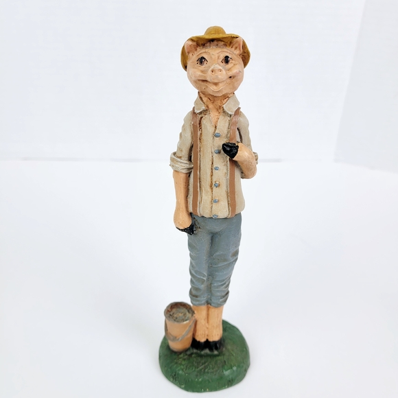 Jim Shore | Art | Vtg 9s 993jim Shore Harvest Boy Pig Pencil ...